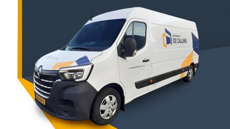 welkom > recent werk > Bouwbedrijf de Caluwe - Autobelettering - TiDi Media - Reclamebureau ...